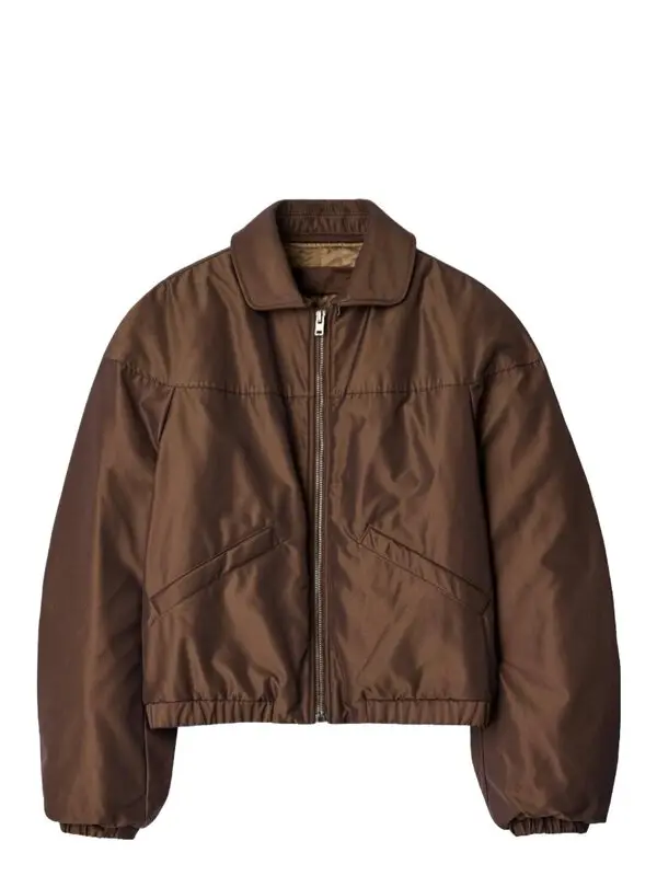 LEMAIRE Quilted Blouson In Water-repellent Canvas - Brown