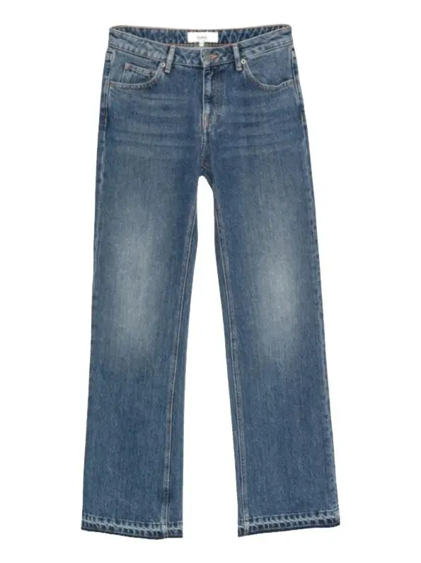 Ba&sh Faded-detail Denim Trousers - Blue