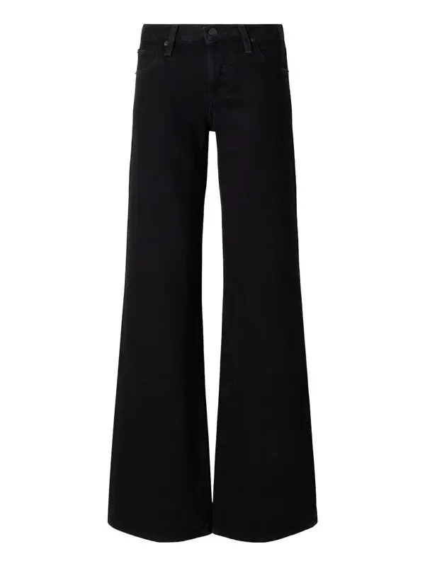 FRAME Low-rise Wide-leg Jeans - Black