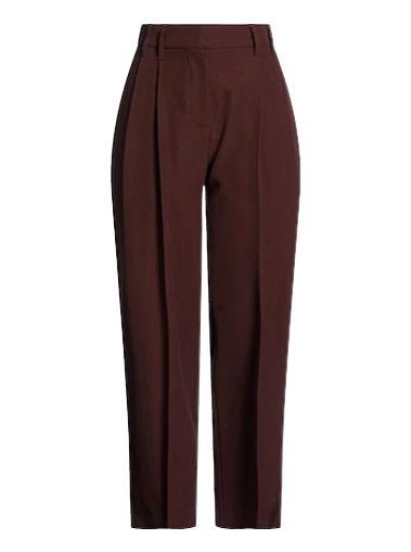 Brunello Cucinelli Minimalist Tapered Trousers - Wine Red