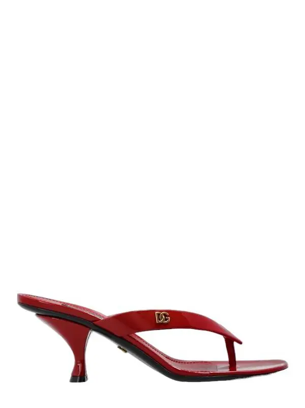 Dolce & Gabbana Logo High-heeled Sandals - Red