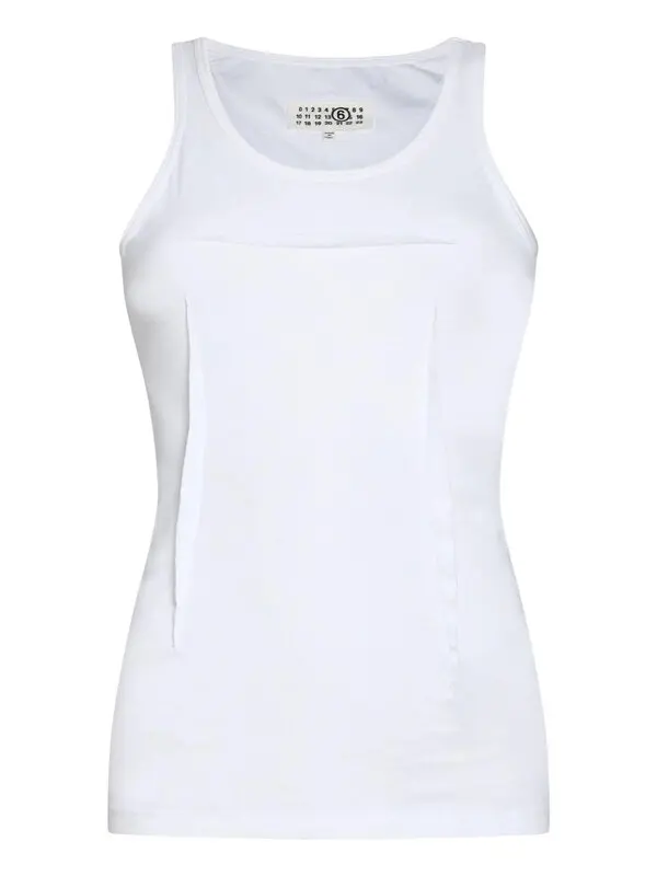 MAISON MARGIELA Solidcolor Sleeveless Top - White