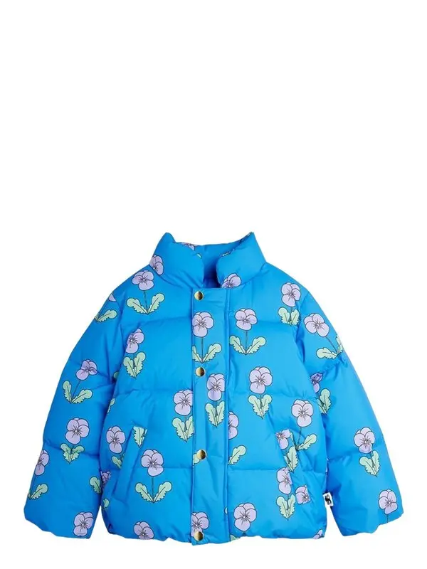 MINI RODINI Long-sleeved Padded Jacket - Blue