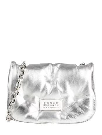 MAISON MARGIELA Metallic Leather Chain Bag - Silver