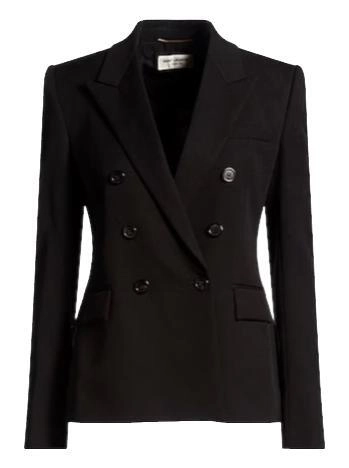 Saint Laurent Minimalist Double-breasted Blazer - Black