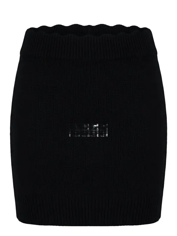 Chloé Minimalist Solid-colored Knit Midi Skirt - Black