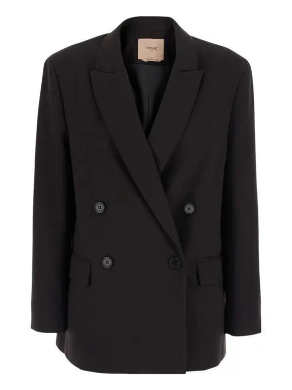 TWINSET Double-breasted Blazer - Black