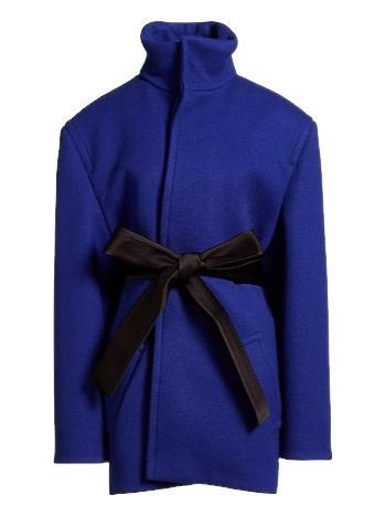 Saint Laurent Minimalist Single-breasted Coat - Blue