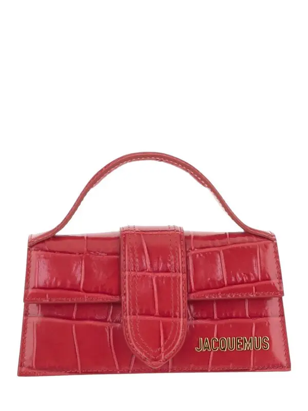 Jacquemus Textured Top Handle Shoulder Bag - Red