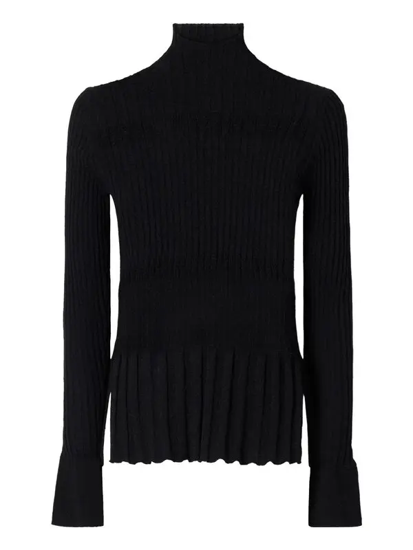 Proenza Schouler Wool-blend Turtleneck Top - Black