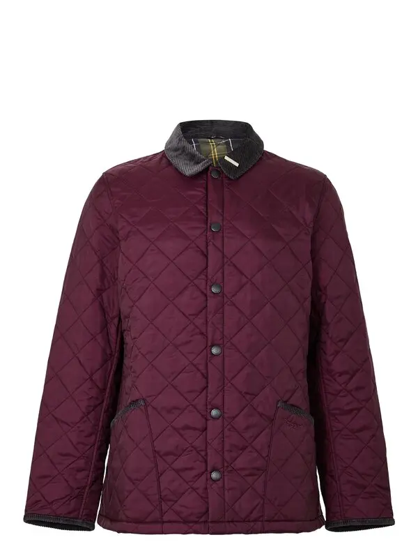 Barbour Diamond Quilted Collared Jacket - Bordeaux