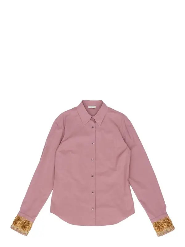 Dries Van Noten Embroidered Poplin Shirt - Pink