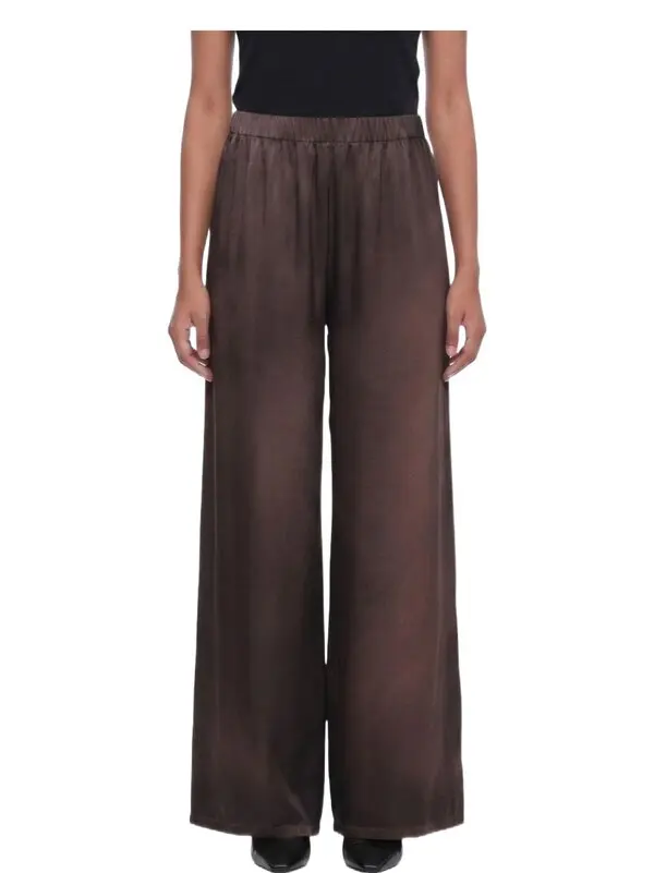 Avant Toi Wide-leg Elastic-waist Trousers - Brown