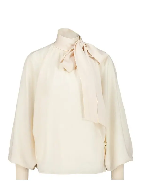 Zimmermann Merino' Tie Neck Sweater - Cream