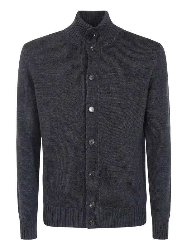 ZANONE Long-sleeved Cardigan - Anthracite