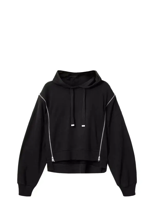 ALLSAINTS Ciara Zip Detail Hoodie - Black