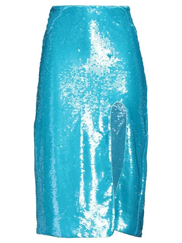 GANNI Bodycon Sequin Maxi Dress - Blue