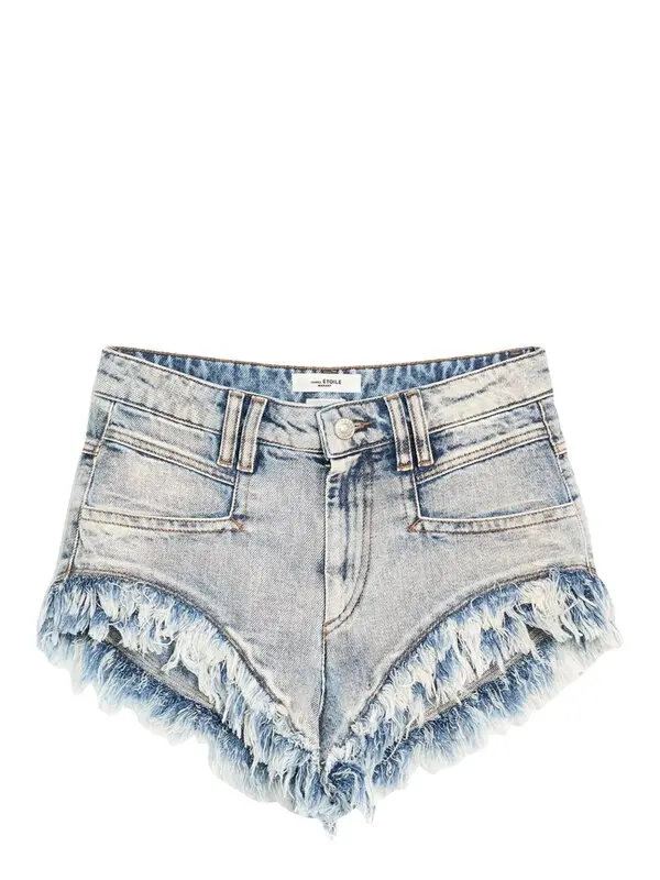 Isabel Marant Étoile Light-colored Denim Hot Pants - Blue