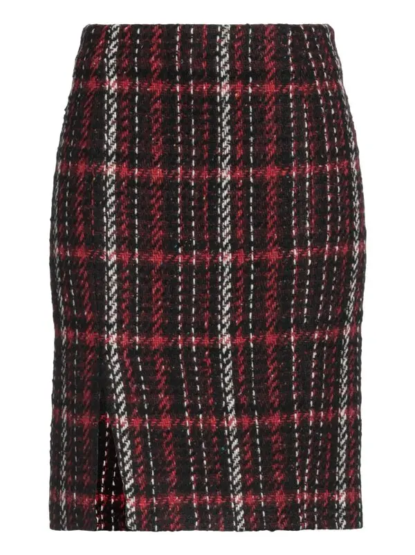 Marni Plaid Midi Skirt - Red