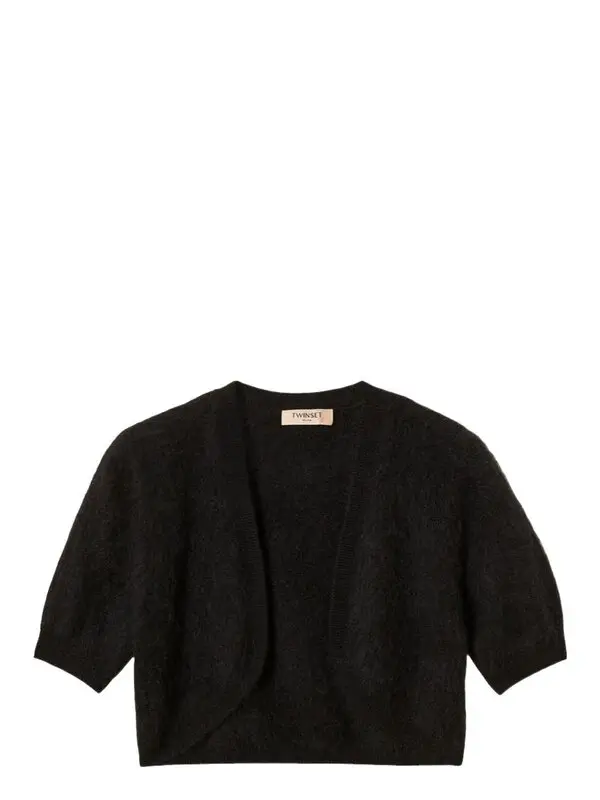 TWINSET Brushed Wool-blend Shrug - Black
