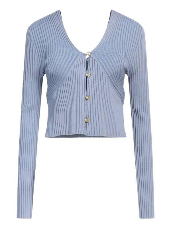 Chloé Minimalist Solidcolor Knit Top - Blue