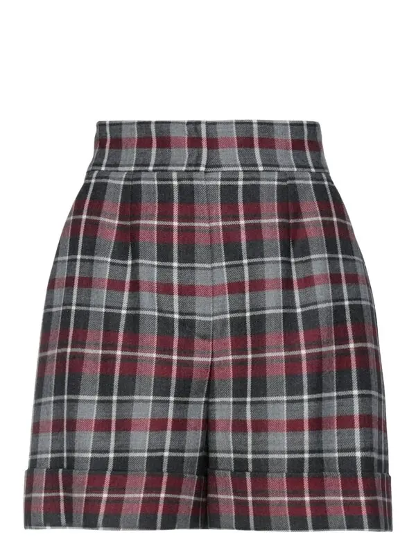 Dolce & Gabbana Plaid Midi Skirt - Grey