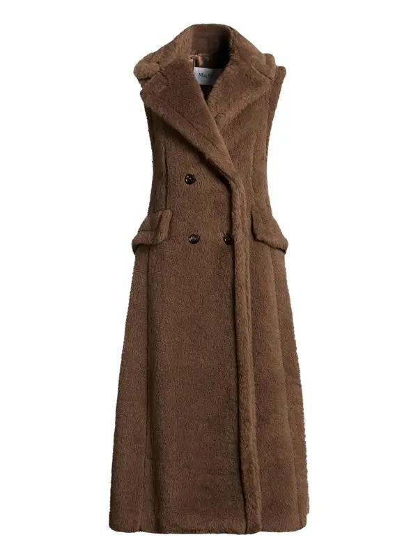 Max Mara Sleeveless Teddy Fleece Coat - No