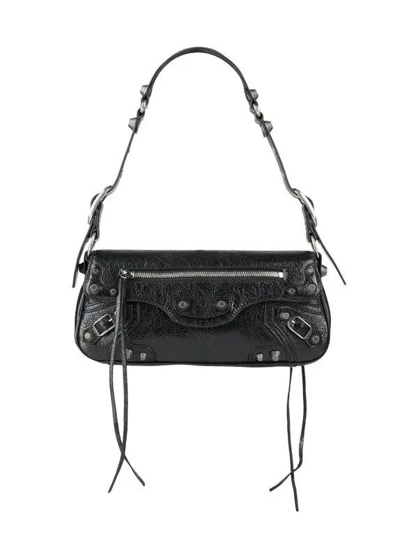Balenciaga Solidcolor Mediumsize Handbag - Black