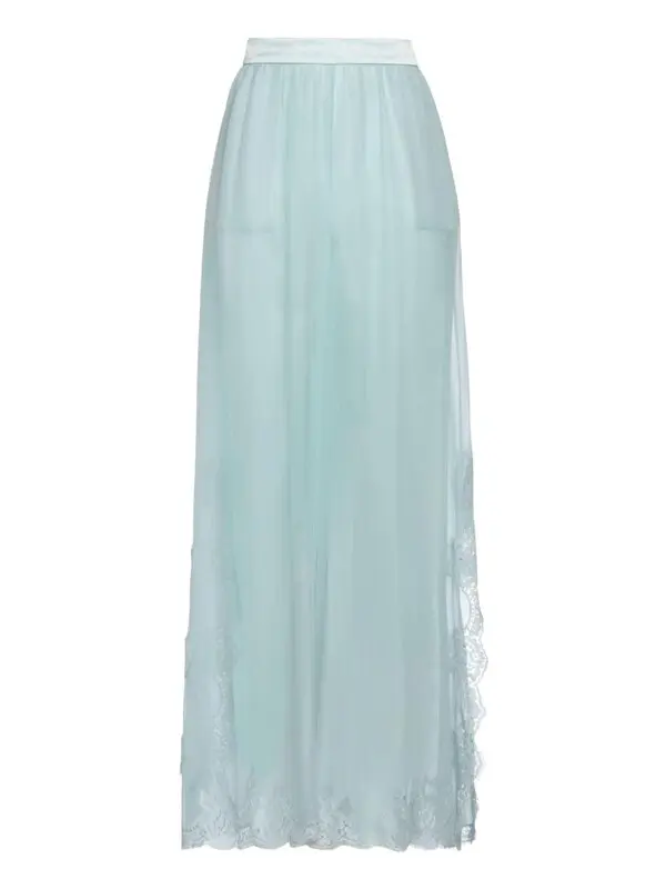 Dolce & Gabbana Minimalist Solid-color Lace Midi Skirt - Blue