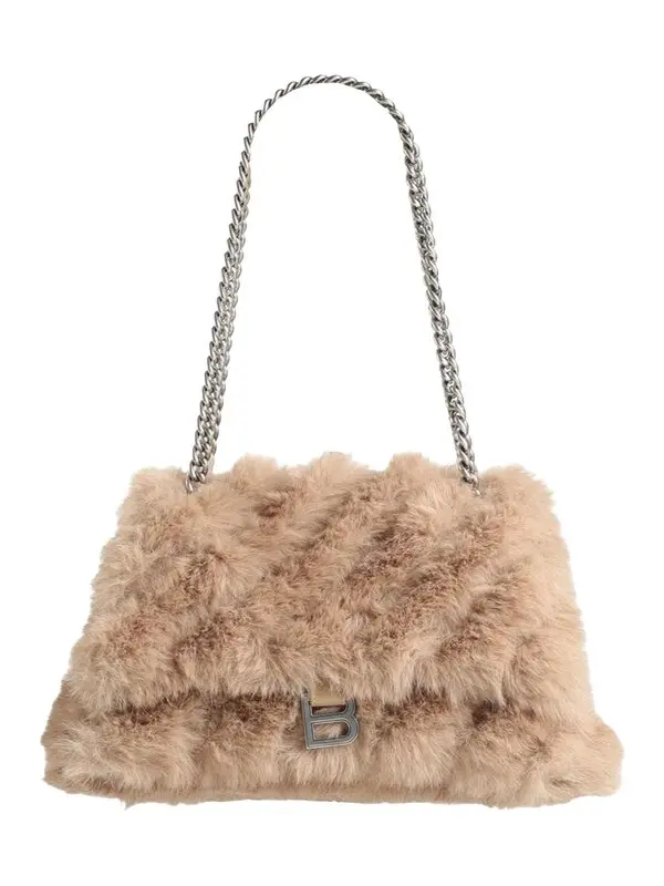 Balenciaga Large Solidcolor Shoulder Bag - Nude