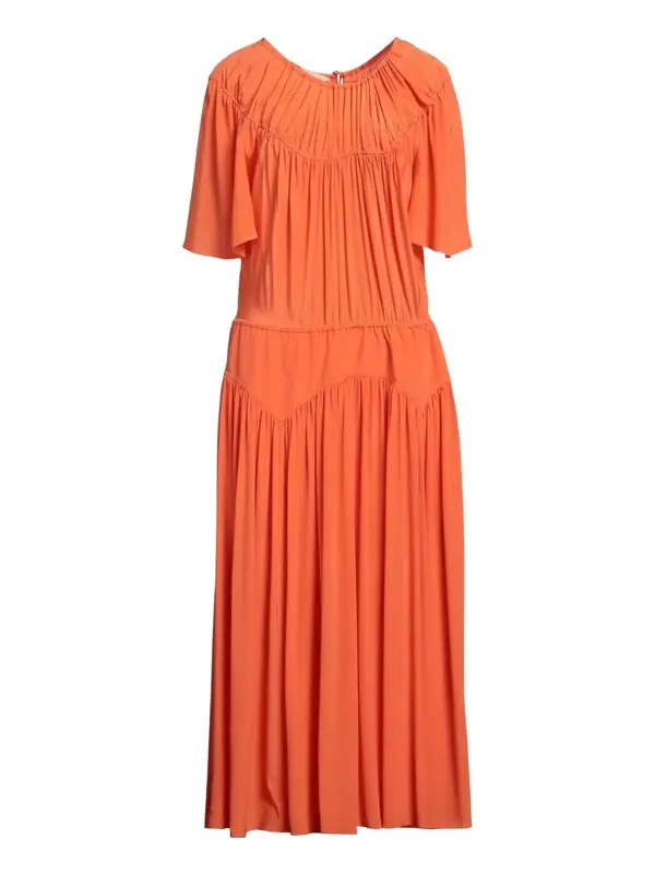 Marni Solid-colored Flare Skirt - Orange