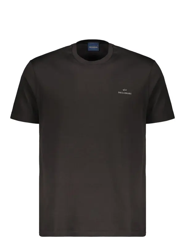 Paul & Shark Logo Crew-neck T-shirt - Black