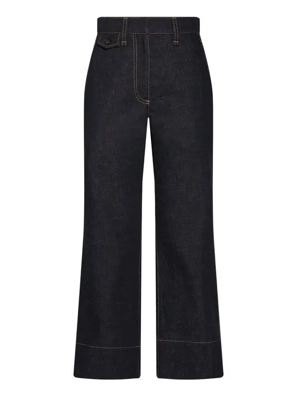 Brunello Cucinelli Darkwash Relaxedfit Jeans - Blue