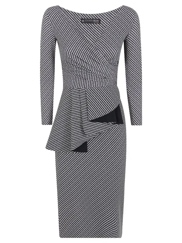 Chiara Boni La Petite Robe Ariane' Pinstripe Dress - Houndstooth