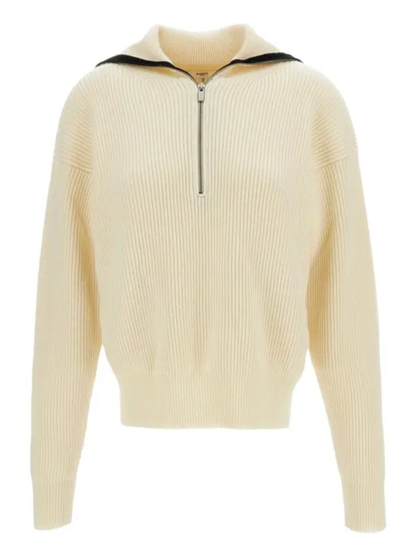 Barena Venezia Half Zip Rib Knit Sweater - No