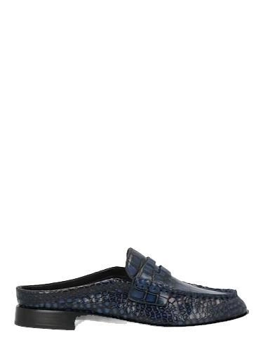 Rag & Bone Crocodilepattern Mules - Blue