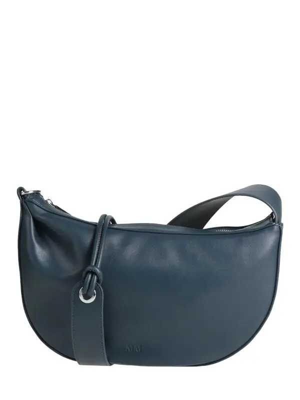 Max Mara Large Minimalist Leather Underarm Bag - Blue