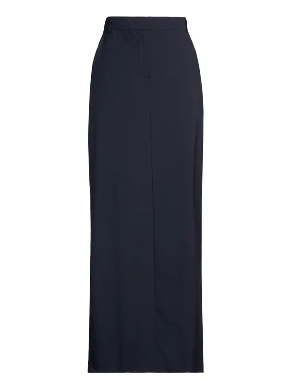 Max Mara Solid Color Wool A-line Skirt - No