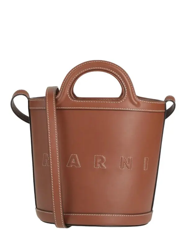 Marni Small Bucket Bag With Dual Handles - Brown
