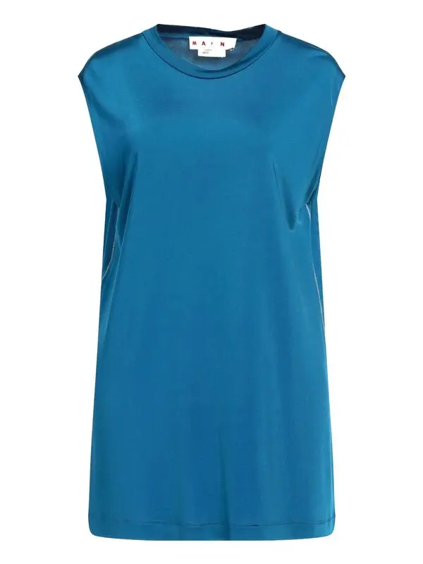 Marni Plain Colour Sleeveless Jersey Top - Blue