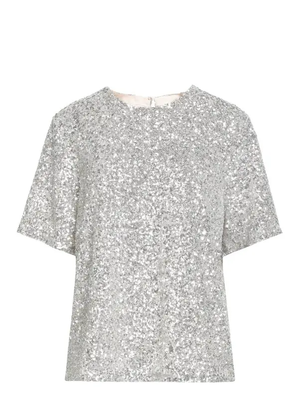 Rag & Bone Sequin Short-sleeve Top - Silver