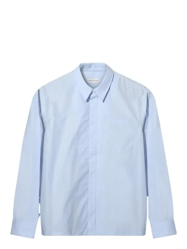 Dries Van Noten Long-sleeved Shirt - Light Blue