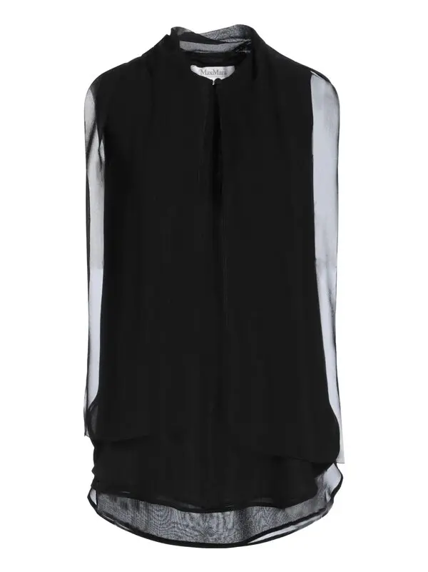 Max Mara Plain Colour Tops - Black