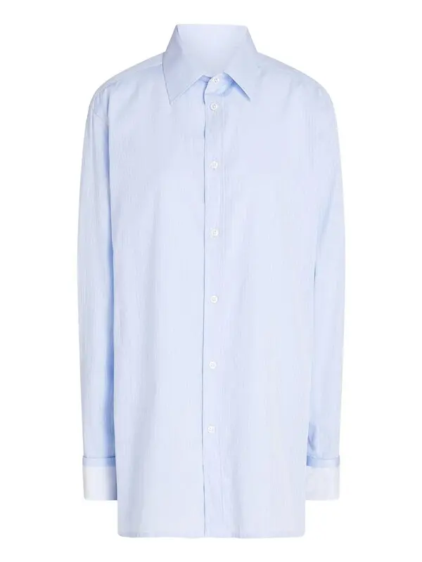 MAISON MARGIELA Striped Shirts - Blue
