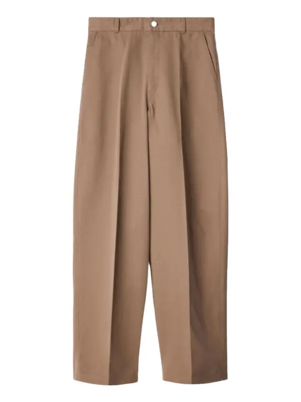 LEMAIRE Polycotton Twill Barrel Pants - Chestnut