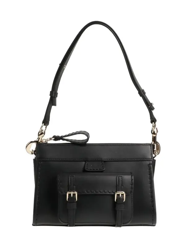 Chloé Mediumsize Solidcolor Leather Handbag - Black