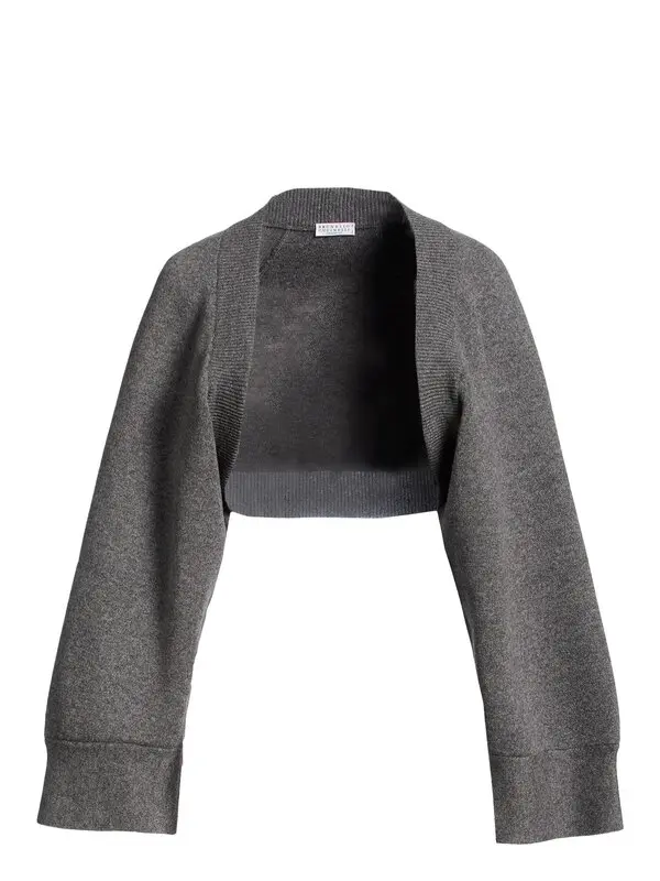 Brunello Cucinelli Solidcolor Cashmere Knit Sweater - Grey