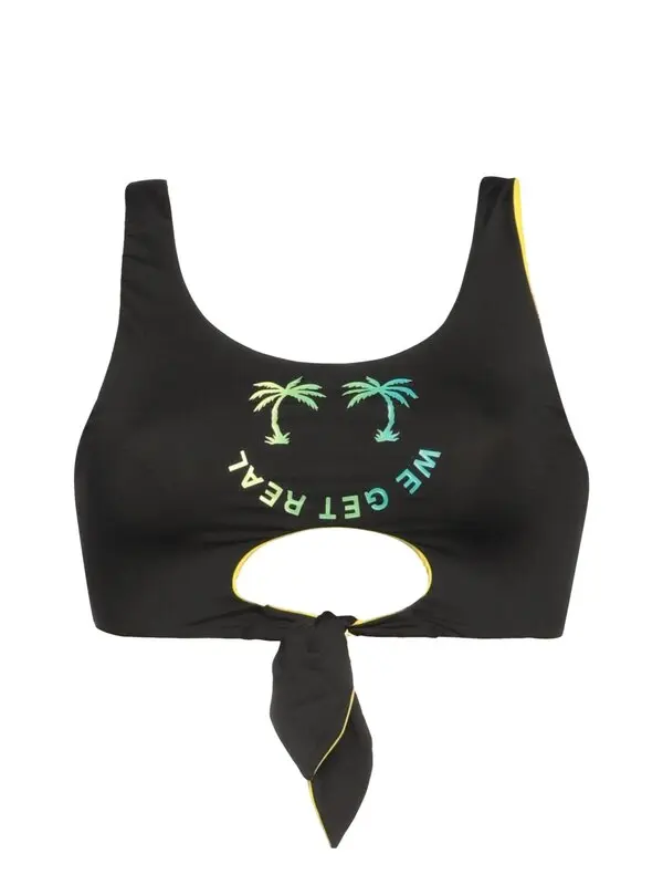 DIESEL® Printed Bikini Top - Black