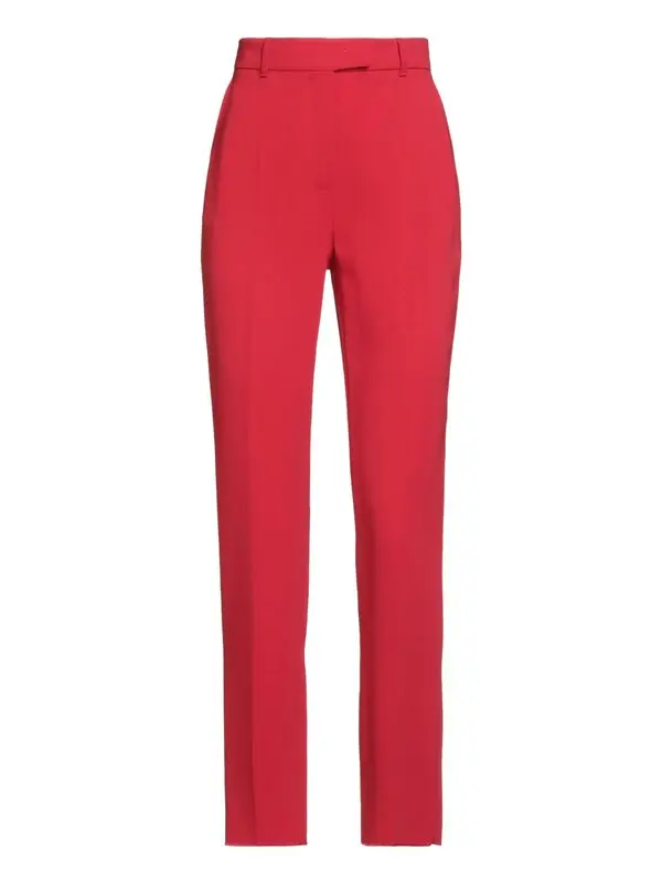 Max Mara Plain Colour Casual Trousers - Red