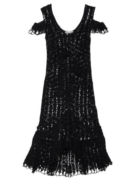 J.W.ANDERSON Snowdrop Detail Crochet Dress - Black
